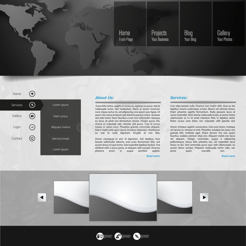 Modern Clean Website Template Stock Vector - Illustration of creative ...