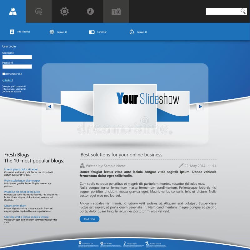 Modern Clean One Page Website Design Template. All in One Set for ...