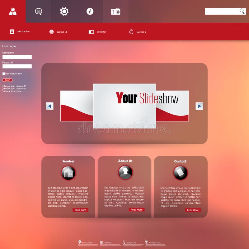 Modern Clean Website Template Stock Vector - Illustration of design ...