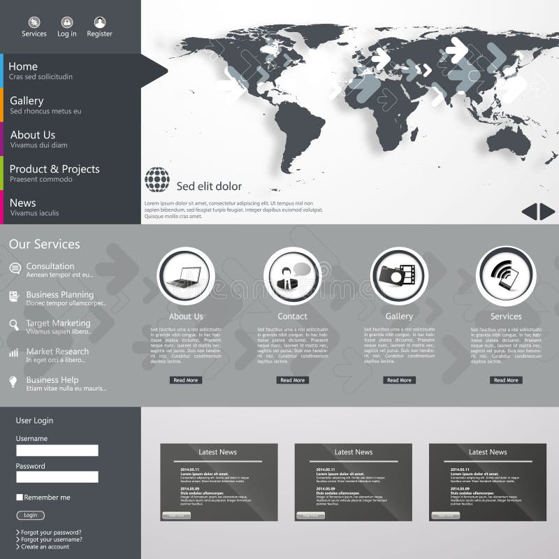 Modern Clean Website Template Stock Illustrations – 108,495 Modern ...
