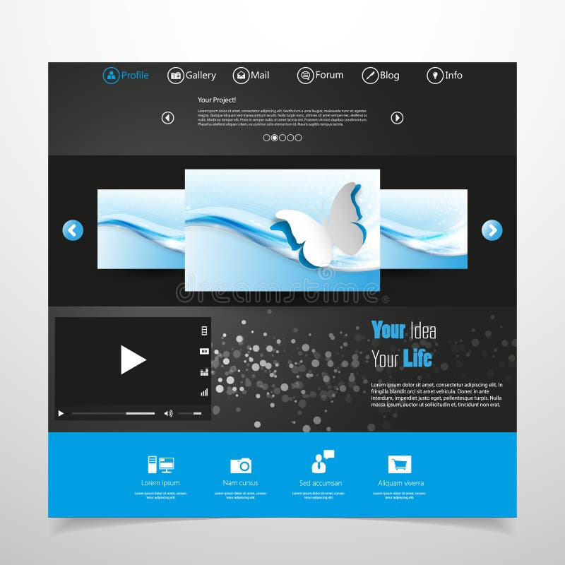 Minimalistic Clean Modern Vector Website Design Template Stock Vector ...