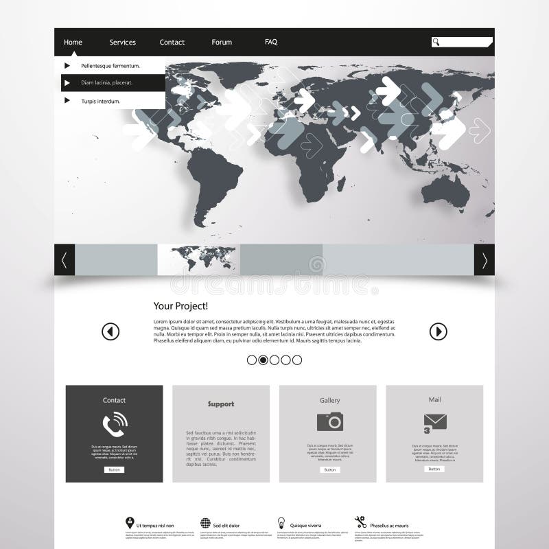 Modern Clean Website Template Stock Vector - Illustration of icon, sign ...