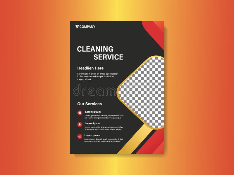 Modern Cleaning Service Flyer Design Bold Colors Stock Photos - Free ...