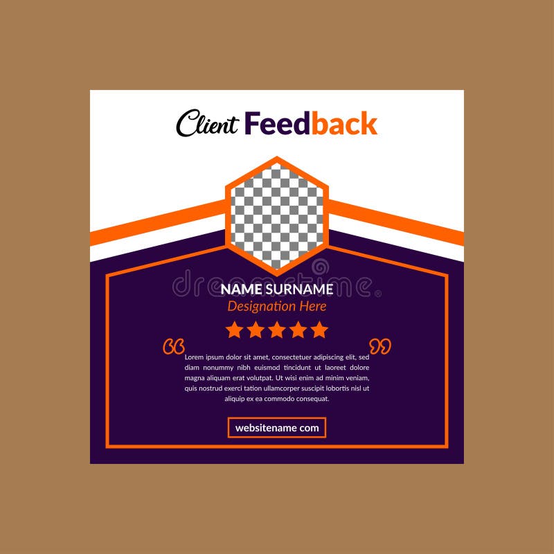 Modern Client Testimonial Layout. Artistic Template Display for ...