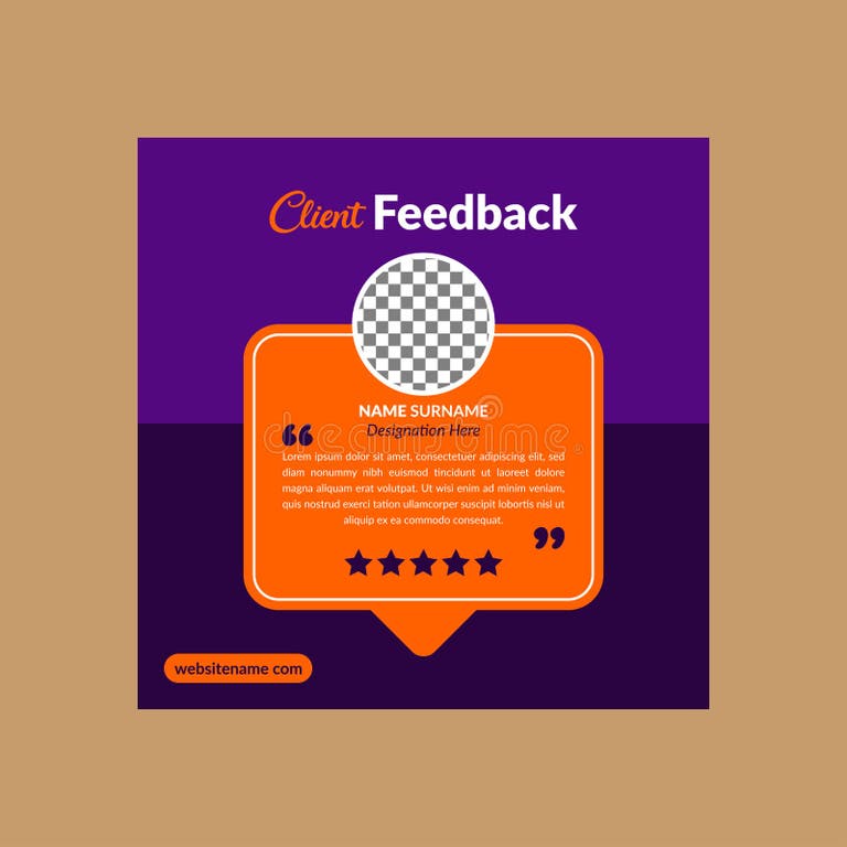 Modern Client Testimonial Layout. Creative Template Display for ...