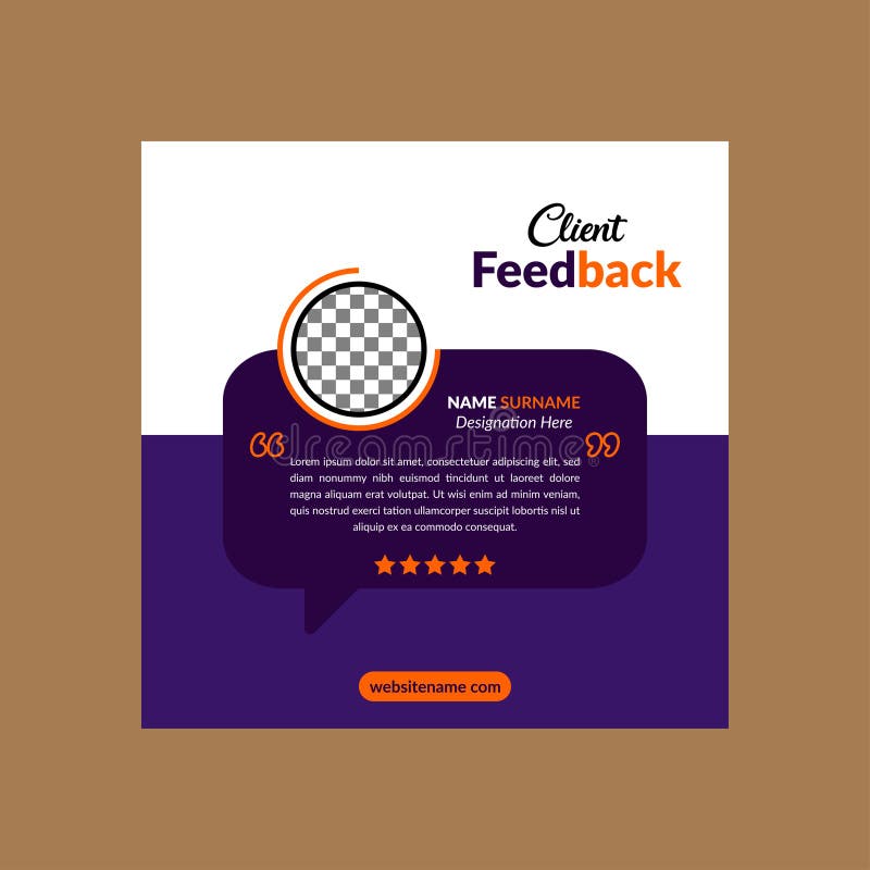 Modern Client Testimonial Layout. Luxurious Template Display for ...