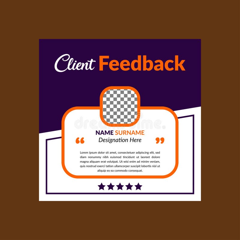 Modern Client Testimonial Layout. Minimal Template Display for ...