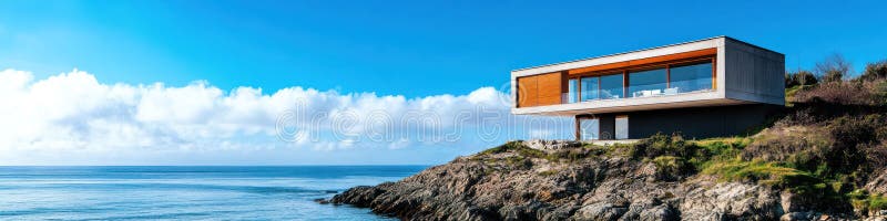 Modern Cliffside Villa Overlooking the Sea with Panoramic Views and ...