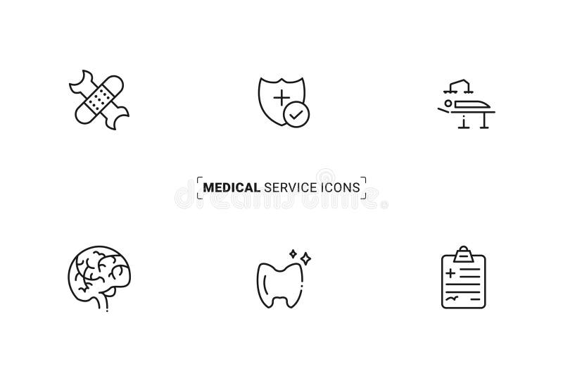 Modern Clinical Service Icon Set for Multipurpose Use. these Icons is ...