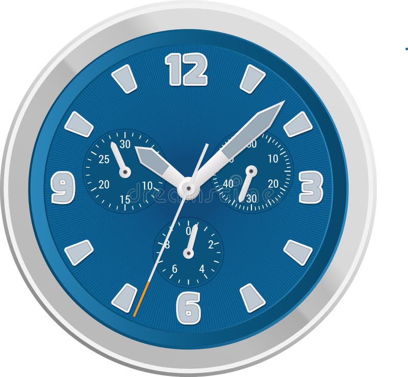 Modern clock stock vector. Illustration of people, metaphors - 44611401