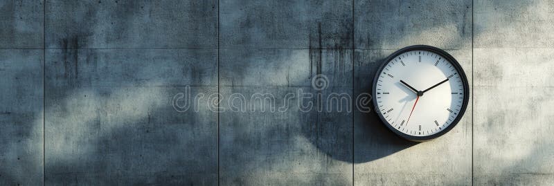 Modern Clock on Dark Wall with Intricate Light Shadows Stock ...