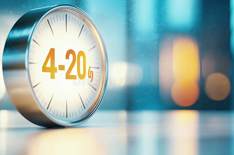 Modern Clock Displays Glowing Digits in a Serene Environment ...