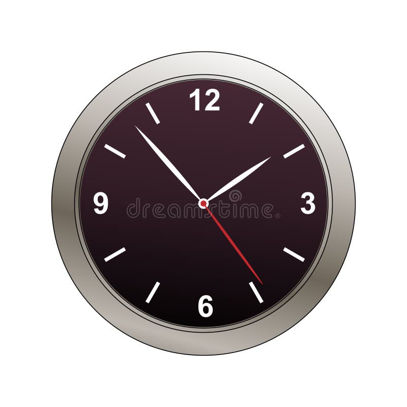 Clock stock vector. Illustration of paris, glow, modern - 4333086