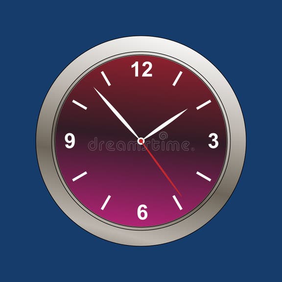 Modern Clock Face Illustration Stock Vector - Illustration of analog ...