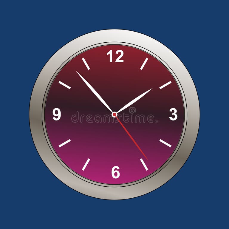 Modern Clock Face Illustration Stock Vector - Illustration of analog ...