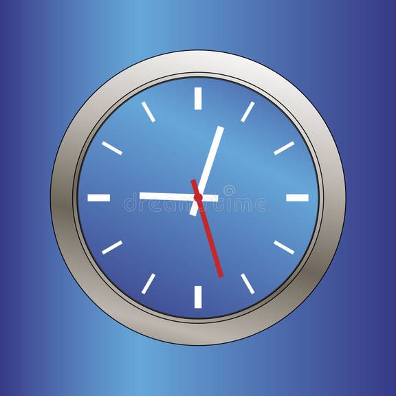Modern Clock Face Illustration Stock Vector - Illustration of passing ...