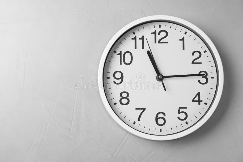Modern Clock on White Background. Stock Image - Image of efficiency ...