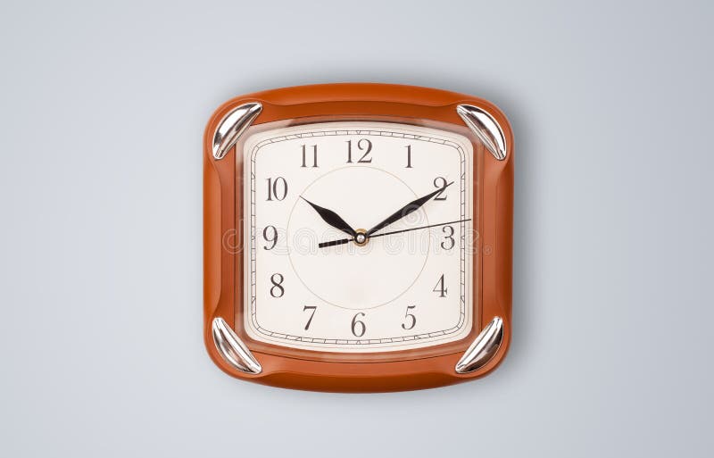 Modern Clock with Hours and Minutes Stock Photo - Image of classic ...