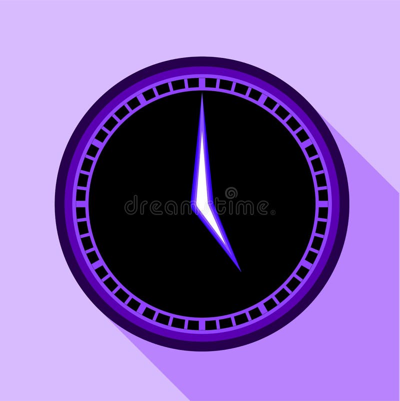 Modern Clock Icon, Flat Style Stock Vector - Illustration of minute ...