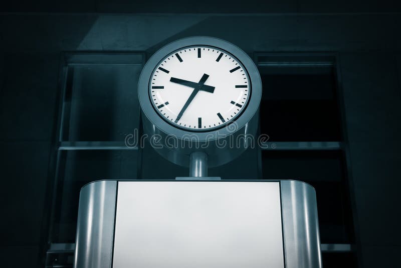 Modern Clock is a Metro Station Stock Image - Image of abstract ...