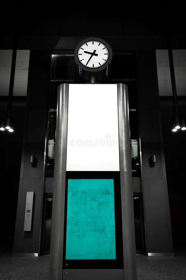 Modern Clock is a Metro Station Stock Photo - Image of glass, kong ...