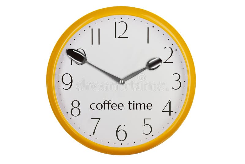 Coffee break time stock image. Image of pointer, lunch - 102879749