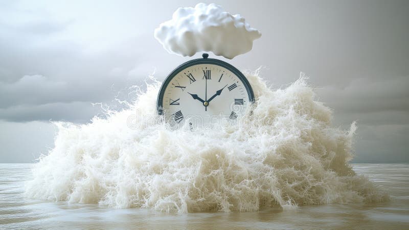 This Modern Clock Showcases a Simple yet Stylish Wave Design in a Navy ...