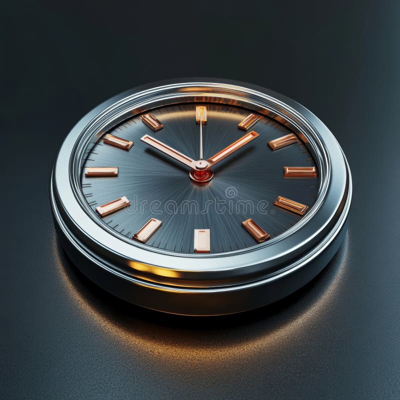 Modern Clock stock illustration. Illustration of shadow - 335259481