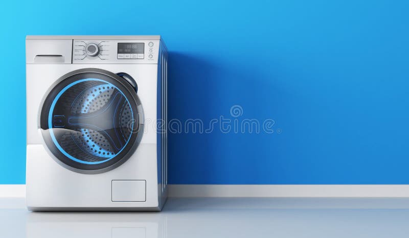 Modern clothes washer stock illustration. Illustration of stell - 107754093