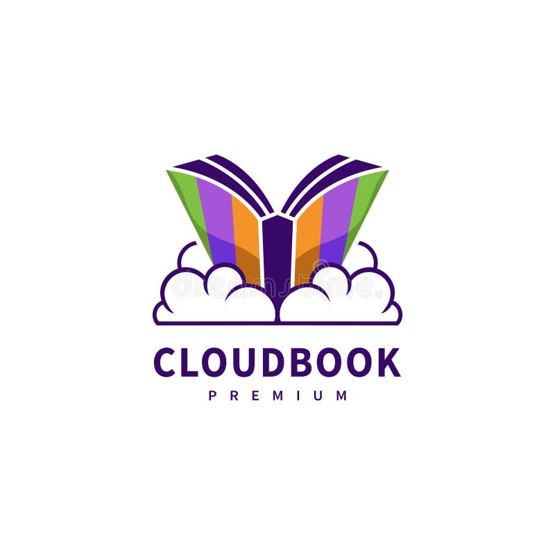 Cloud Book Logo Design Template Stock Vector - Illustration of template ...