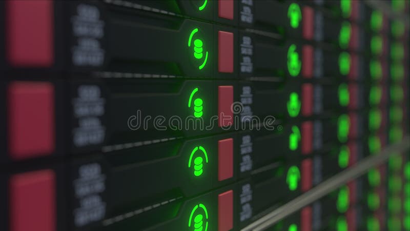 Modern Cloud Data Storage, Looping 3D Animation Stock Video - Video of ...