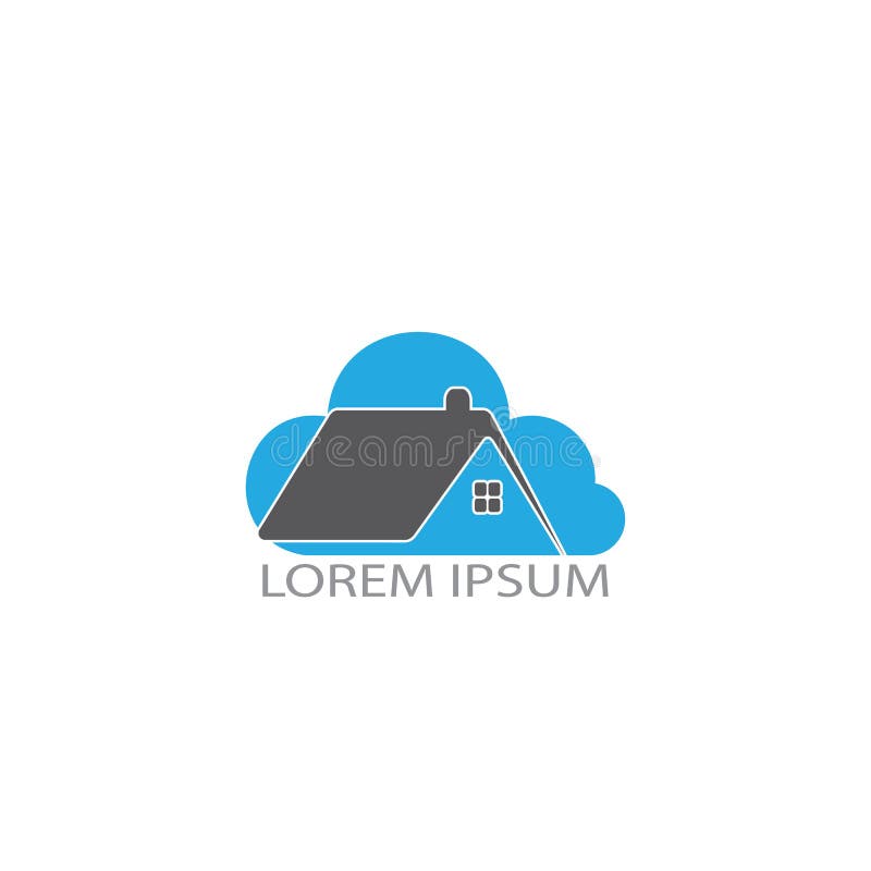 Modern Cloud Home Vector Icon Logo Design. Stock Vector - Illustration ...