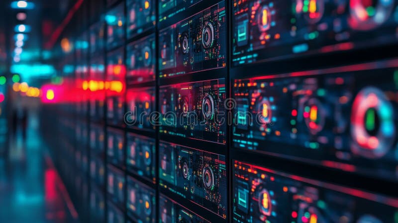 A Modern Cloud Storage Facility Displaying Advanced Technology in a ...