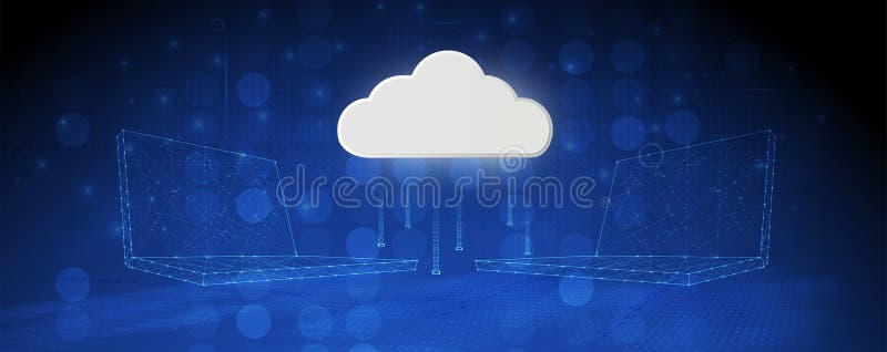 Cloud Technology. Integrated Digital Web Concept Background Stock Vector - Illustration of ...
