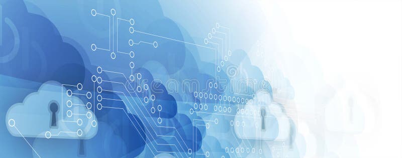 Modern Cloud Technology. Integrated Digital Web Concept Background ...