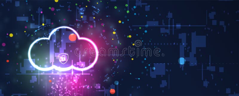 Modern Cloud Technology. Integrated Digital Web Concept Background ...
