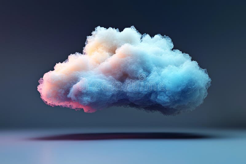 A Modern Cloud on a Transparent Background. Stock Illustration ...