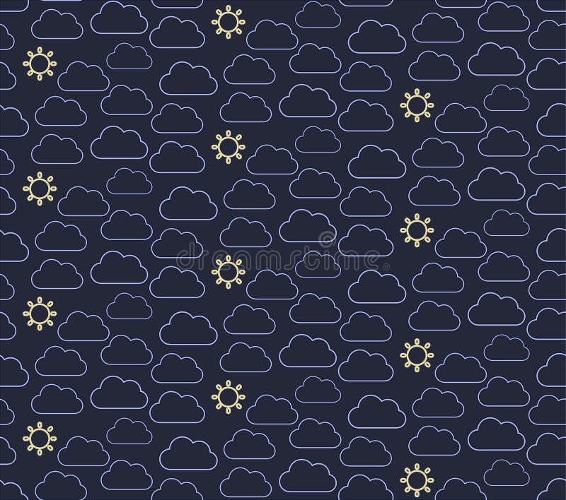 Modern Clouds Pattern. Vector Illustration Stock Vector - Illustration ...