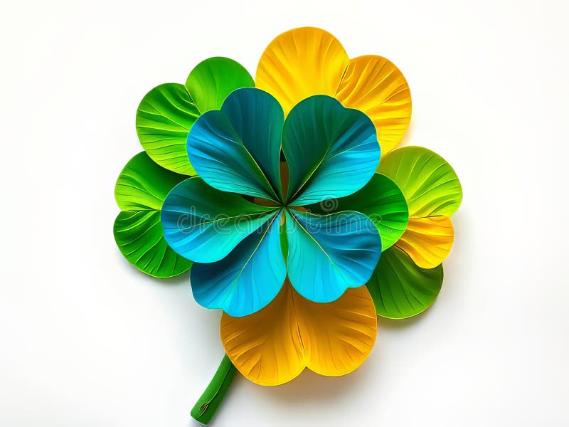 Modern CloverInspired Minimalist Abstract Art Design for Text Overlays ...