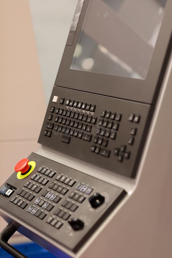 Touchscreen Control Panel of Manufacture Equipment Stock Image - Image ...