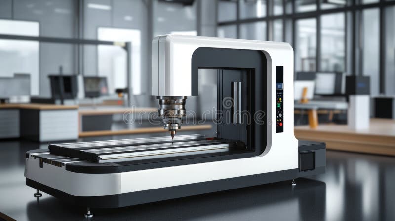 A Modern CNC Machine in a Well-lit Workshop, Showcasing Advanced ...