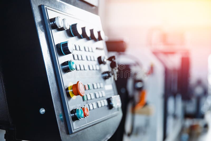 Modern CNC Milling Machine Work Industrial Production for Metal ...