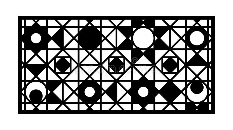 Modern Cnc Pattern. Decorative Panel, Screen,wall. Vector Cnc Panel for ...