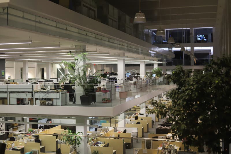 Modern Co-working Open Space Office with Comfortable Workplaces of ...