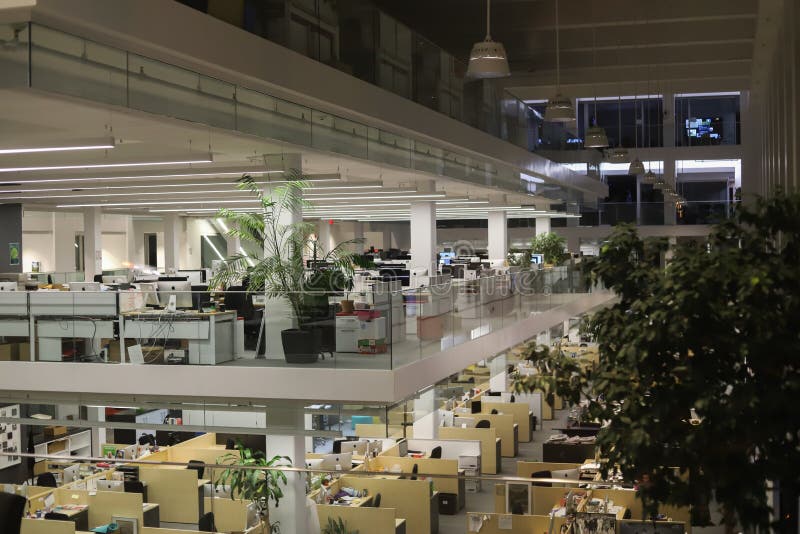 Modern Co-working Open Space Office with Comfortable Workplaces of ...