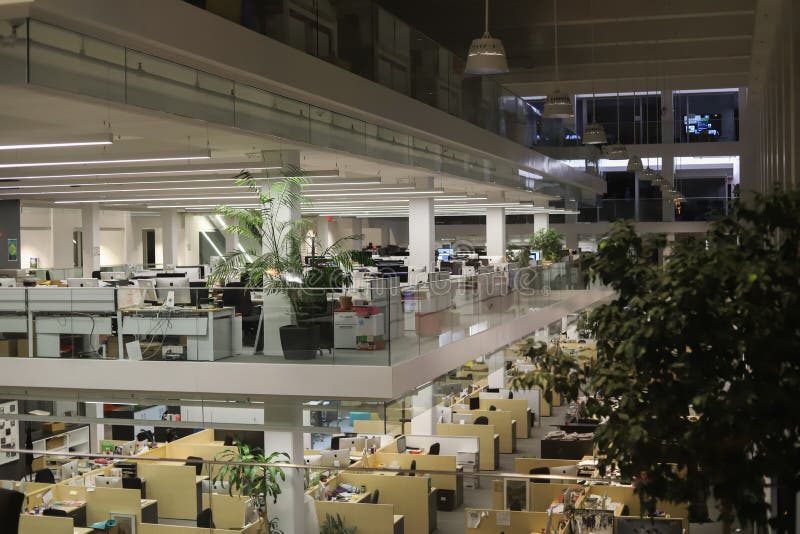 Modern Co-working Open Space Office with Comfortable Workplaces of ...