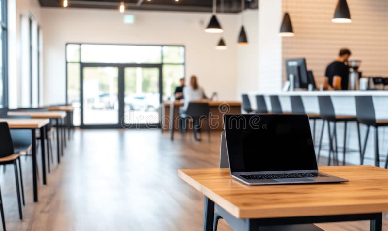 Modern Co-Working Space with Diverse Professionals Collaborating Stock ...