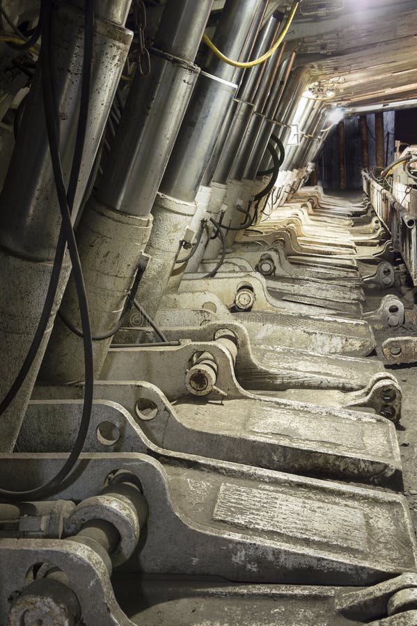 Modern Coal Extraction: Longwall Mining: Shields Stock Image - Image of ...