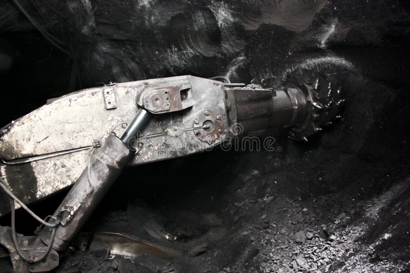 Modern Coal Mine Underground Stock Image - Image of black, coalmine ...