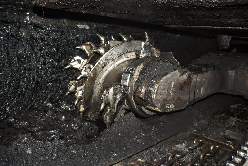 Modern Coal Mine Underground Stock Image - Image of black, coalmine ...